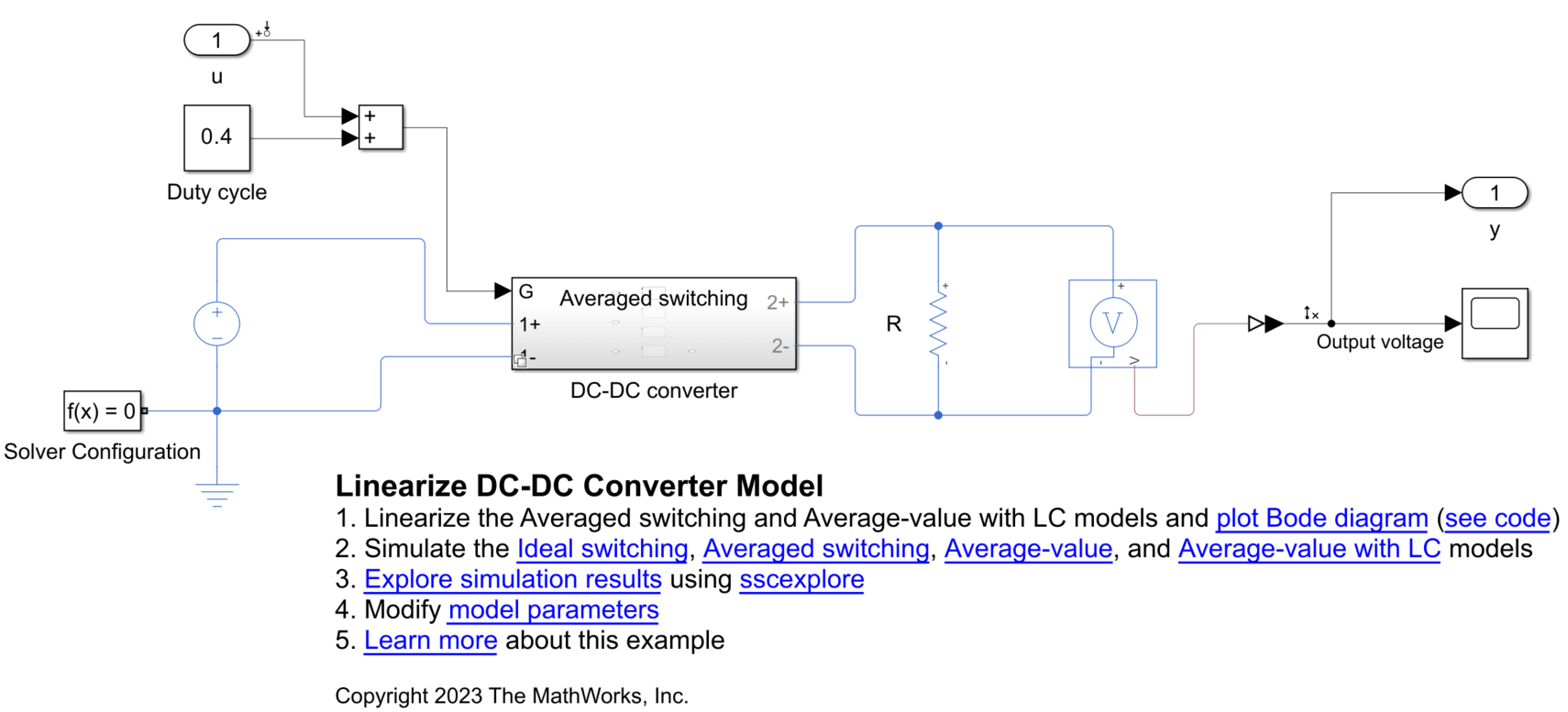 Linearize DC-DC Converter Model - MATLAB & Simulink
