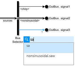 Bus Selector - Select elements from input bus - Simulink