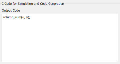 Use External Functions with Matrix Input in a C Function Block - MATLAB & Simulink