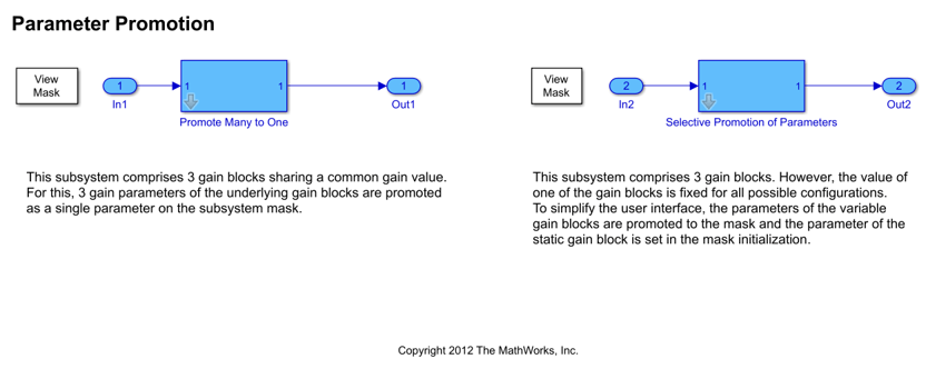 Promote Block Parameters on a Mask - MATLAB & Simulink