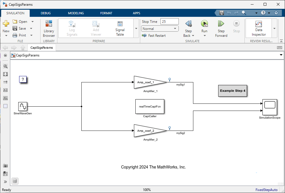 Interact with C API Signal Code Throughout Execution - MATLAB & Simulink