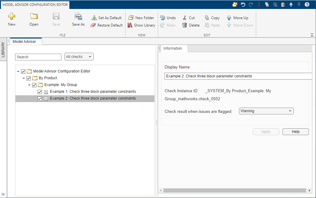 DefineModelAdvisorChecksForBlocksAndParametersExample_02.png