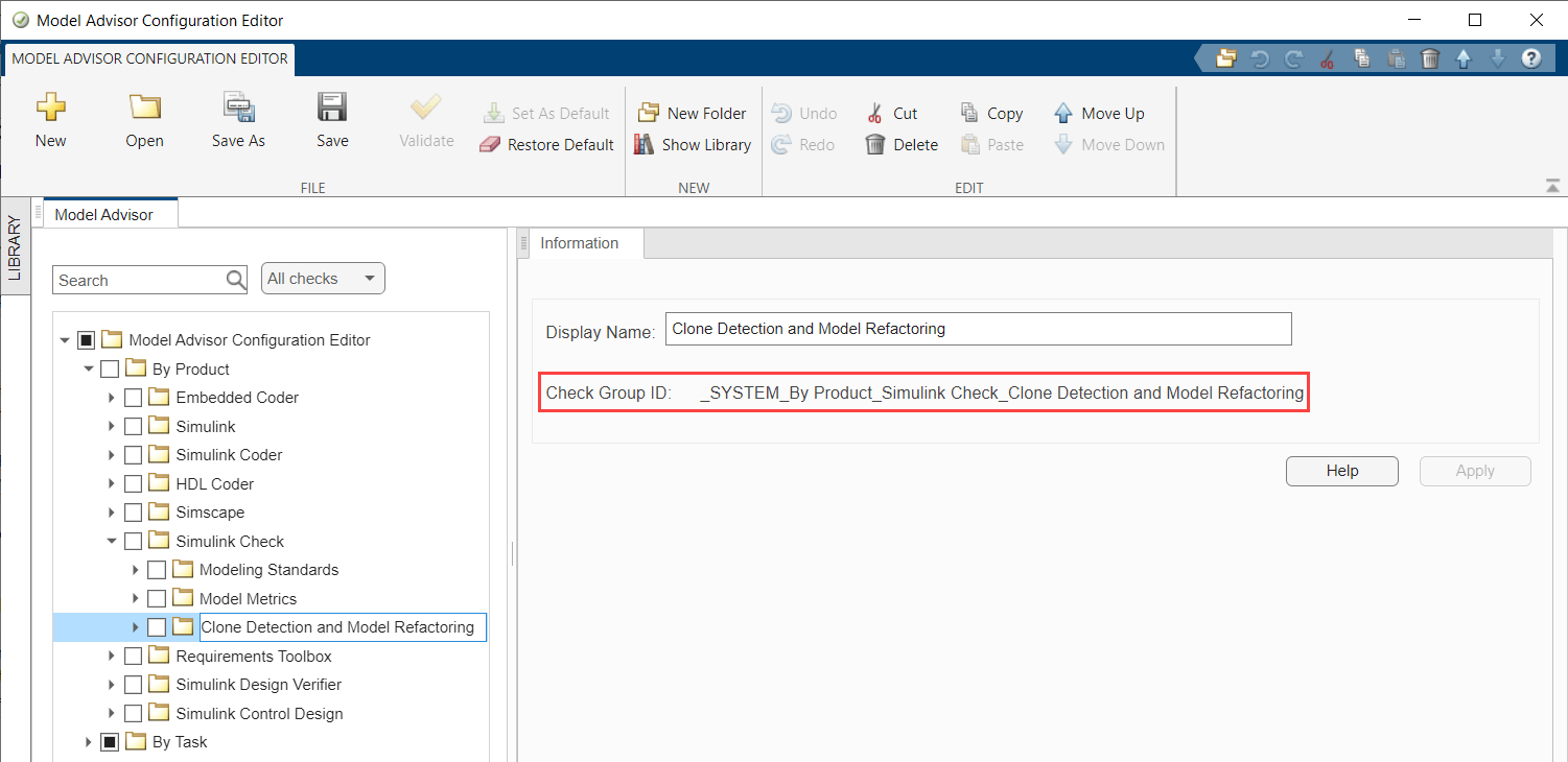 Change Model Advisor Checks in Metrics Dashboard - MATLAB & Simulink