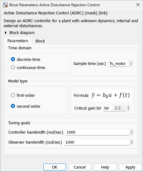 Design Active Disturbance Rejection Control for BLDC Speed Control Using PWM - MATLAB & Simulink