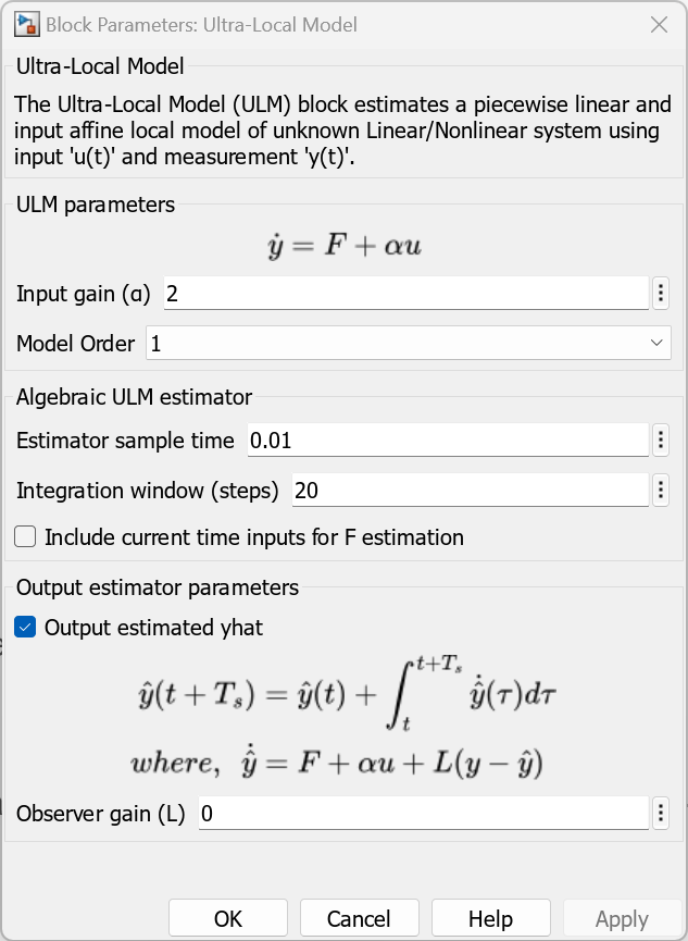 Ultra Local Model For System Identification And Output Prediction Matlab And Simulink