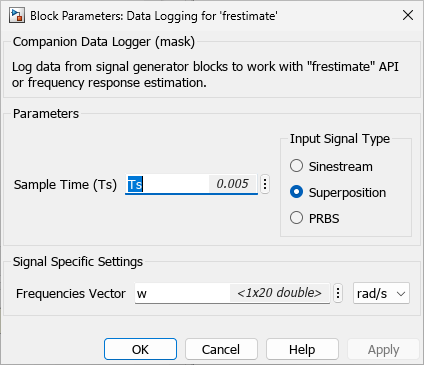 Use Superposition Signal Generator Block for Offline Frequency Response Estimation - MATLAB ...