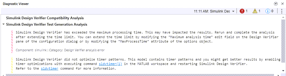 sldvtimer - Identify, change, and display timer optimizations - MATLAB
