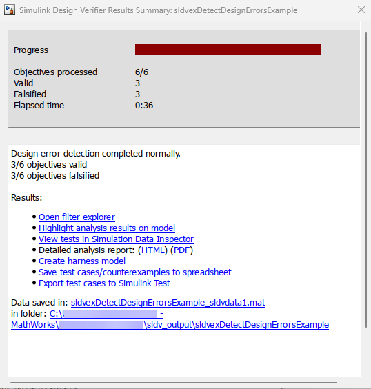 Perform Design Error Detection Analysis Matlab And Simulink