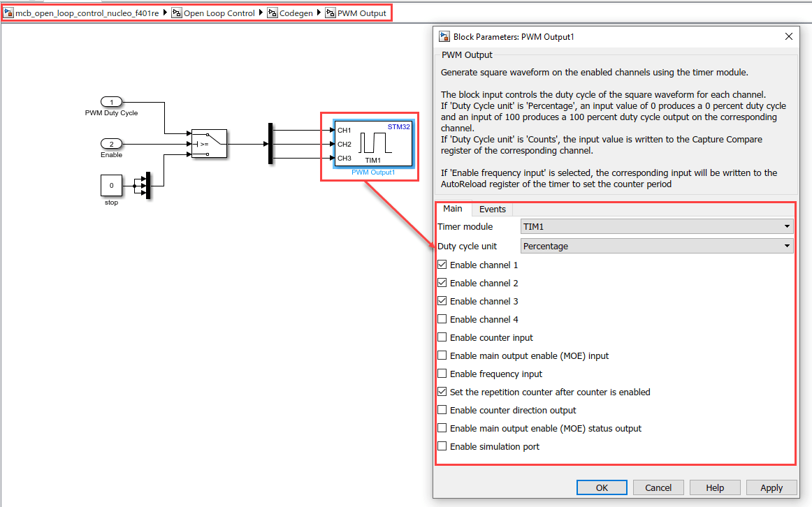 Open Loop Control Of 3 Phase Ac Motors Using Stm32 Processor Based Boards Matlab And Simulink