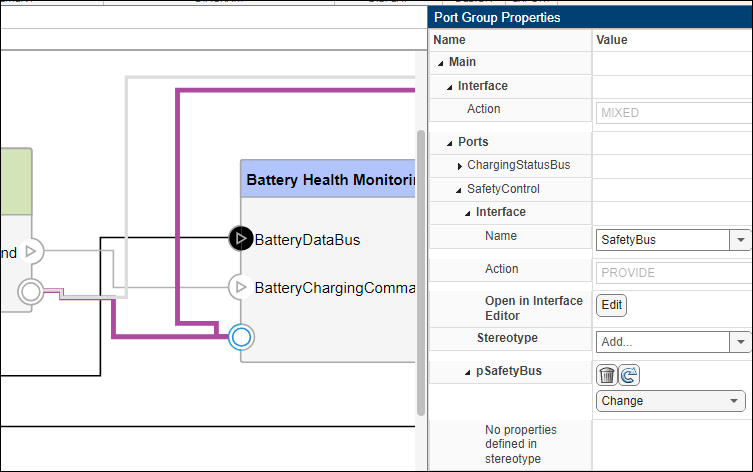Group Ports in Component Diagram Views - MATLAB & Simulink