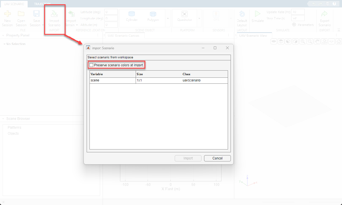 Design UAV scenarios with terrain, platforms, and sensors - MATLAB