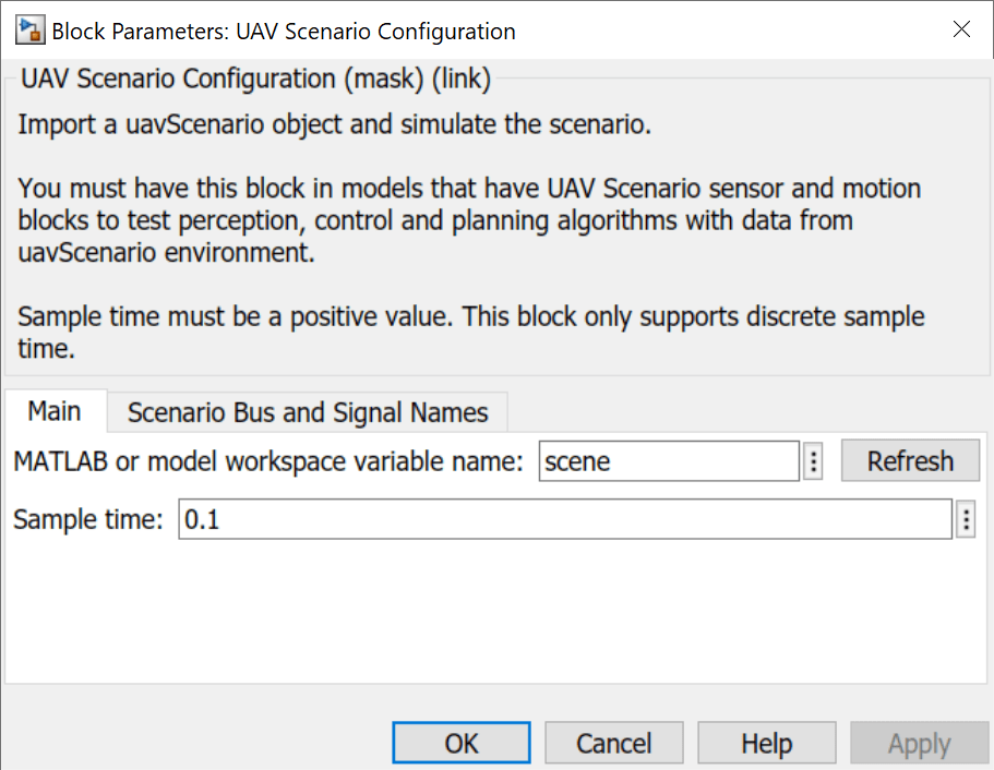 Simulate UAV Scenario Using Scenario Blocks - MATLAB & Simulink