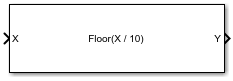 Divide by Constant and Round - Divide input by a constant and round to integer - Simulink