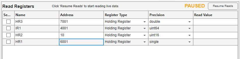 Read Coils Inputs And Registers In Modbus Explorer Matlab And Simulink