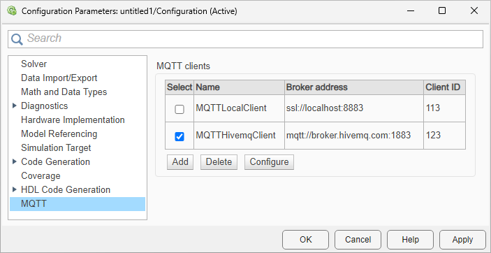 Configure MQTT Client in Simulink - MATLAB & Simulink