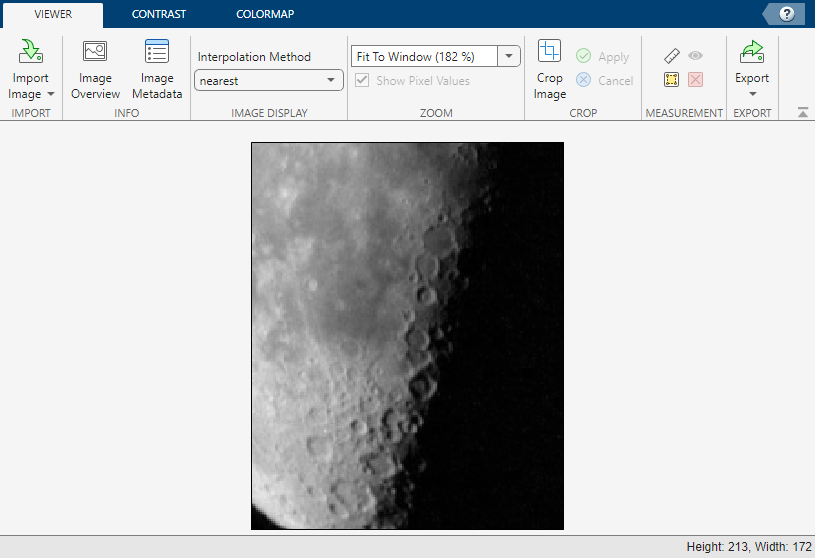 Crop Image Using Image Viewer App - MATLAB & Simulink