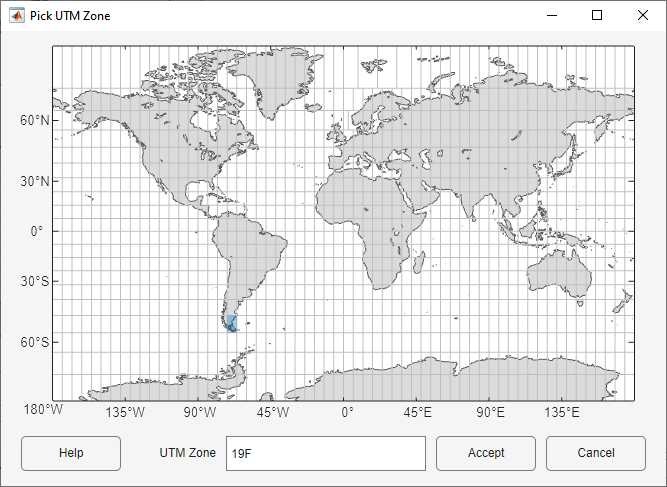 utmzoneui - Identify UTM zone by clicking map - MATLAB