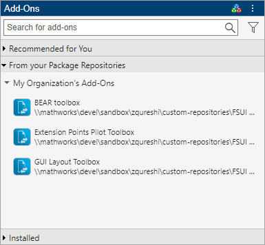 Install Add-Ons from MATLAB Package Repositories - MATLAB & Simulink