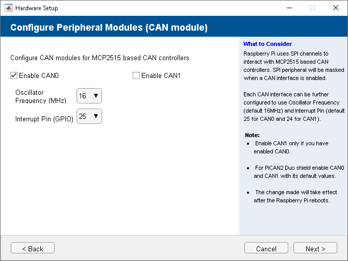 Set Up Raspberry Pi CAN Shield on Your Host Computer - MATLAB & Simulink