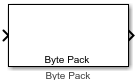 Byte Pack - Convert input signals to uint8 vector - Simulink