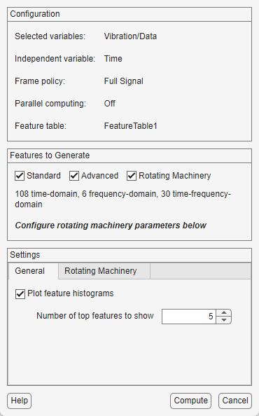 Generate Features Automatically In Diagnostic Feature Designer Matlab And Simulink