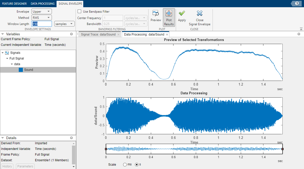 Extract Signal Envelopes - MATLAB & Simulink