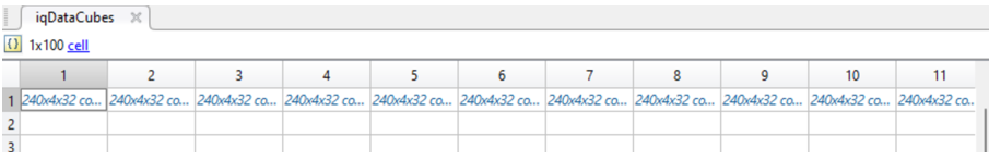 read - Read radar data cubes from the binary files using dca1000FileReader object - MATLAB