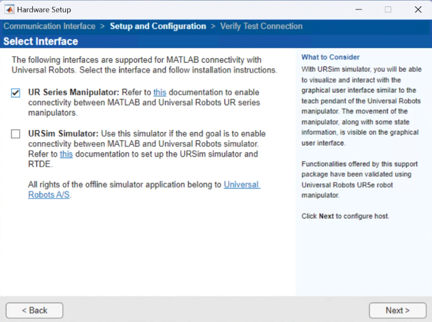 Set Up UR Series Cobot for RTDE - MATLAB & Simulink