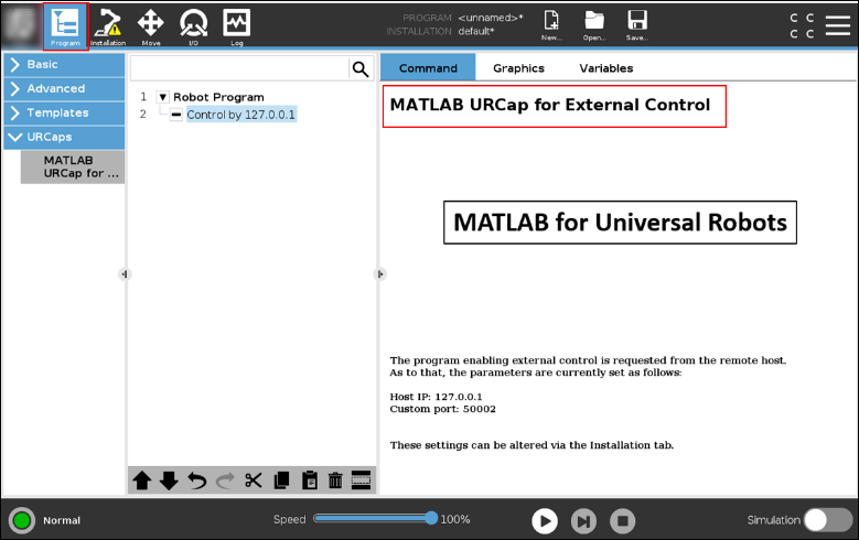 Set Up URSim Offline Simulator - MATLAB & Simulink