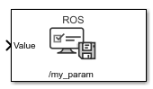 Set Parameter - Set values on ROS parameter server - Simulink
