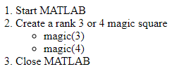 Create and Format Lists - MATLAB & Simulink