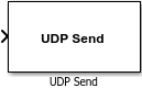 UDP Send - Send UDP packets to another UDP host on Internet network - Simulink