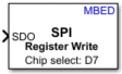 SPI Register Write - Write data to registers of SPI peripheral devices - Simulink