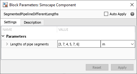 Segmented Pipeline with Different Pipe Lengths Using Component Array - MATLAB & Simulink