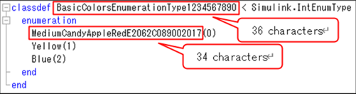 jc_0901: Length restriction for Bus and Enumeration data type names - MATLAB