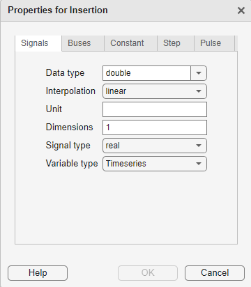 Signal Editor - Create and edit input signals - MATLAB