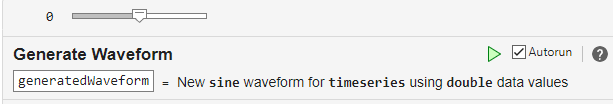 Generate Waveform - Generate waveform in Live Editor - MATLAB