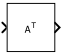 Transpose - Compute transpose of matrix - Simulink