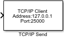 TCP/IP Send - Send data over TCP/IP network to another remote host - Simulink