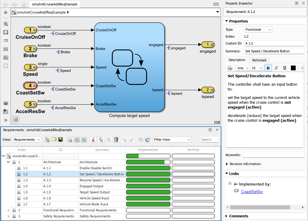 Test Model Against Requirements and Report Results - MATLAB & Simulink
