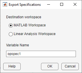 Import and Export Specifications and Initial Values for Operating Point Search - MATLAB & Simulink