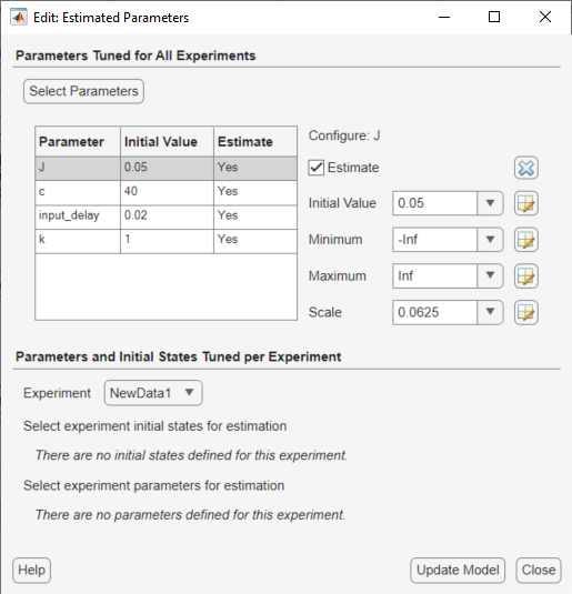 Estimate Parameters from Measured Data