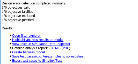 Filter Objectives By Using Simulink Design Verifier Filter Explorer Matlab And Simulink