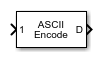 ASCII Encode - Convert Simulink values into uint8 character vector ...