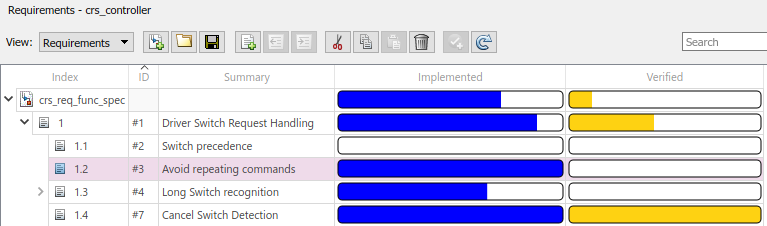 View Requirements Details for a Selected Block - MATLAB & Simulink