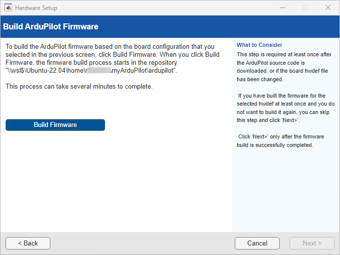 Build ArduPilot Firmware - MATLAB & Simulink