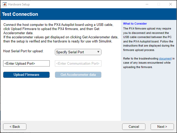 Troubleshooting Unresponsive Firmware Upload - MATLAB & Simulink