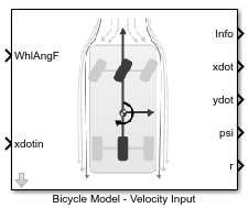 Bicycle Model - Implement a single track 3DOF rigid vehicle body to calculate longitudinal ...
