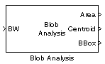 Blob Analysis - Statistics for labeled regions - Simulink