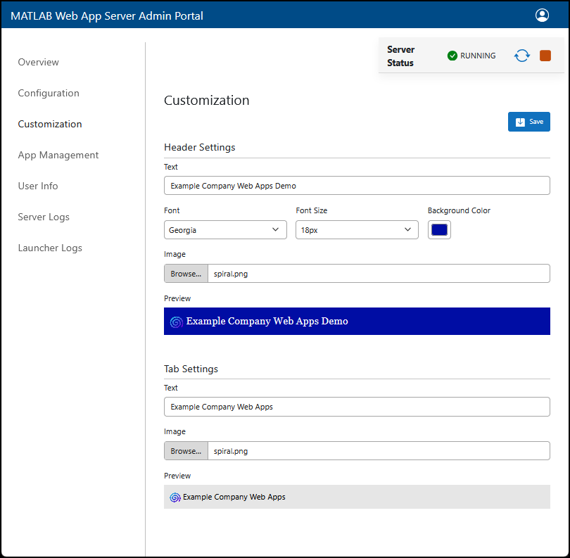 Manage Matlab Web App Server On Aws Using Admin Portal Matlab And Simulink 4074